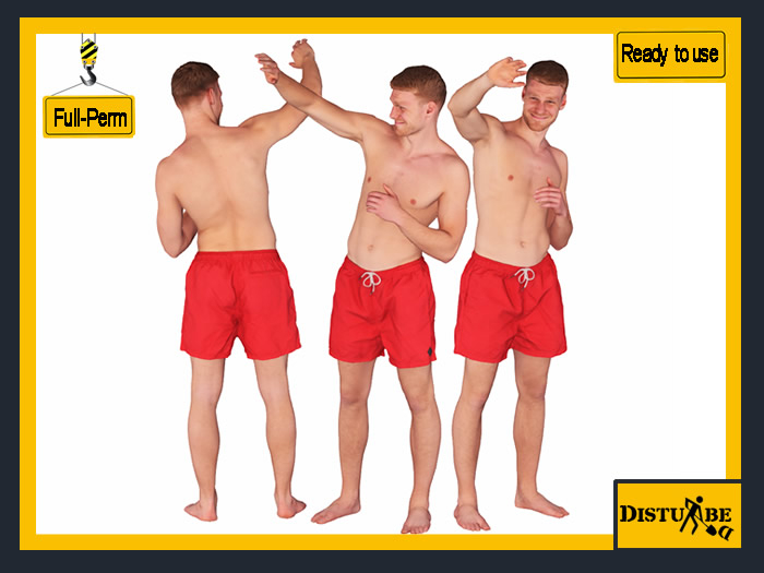 Second Life Marketplace - ::DisturbeD:: Kael Beach Pool Guy Character - FULL PERM MESH